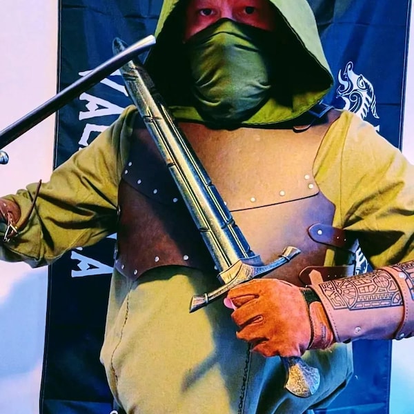 Green Battle Wraps Medieval Hand & Wrist Binding Fingerless Gauntlet ...