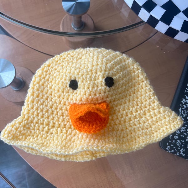 Crochet Written Pattern - Duck Bucket Hat - Etsy