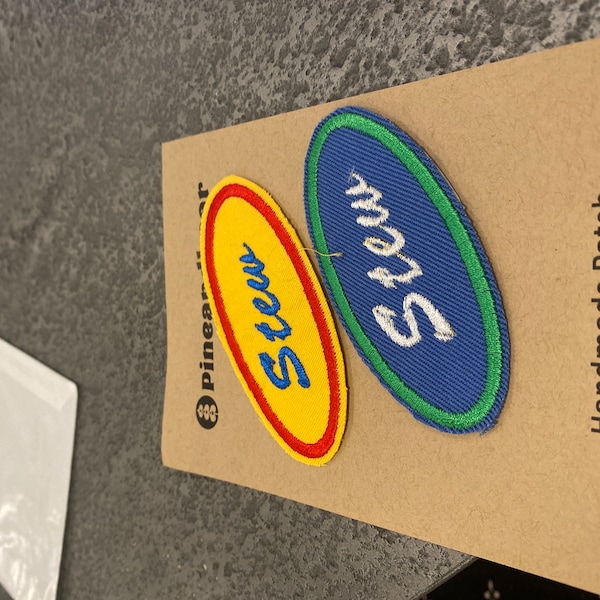 Retro Embroidered Name Patch, Vintage Style Name Patch, Custom Varsity ...