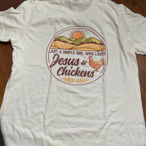 Jesus and Chickens T-shirt, Chicken Lover Shirt, Gift for Chicken Owner ...