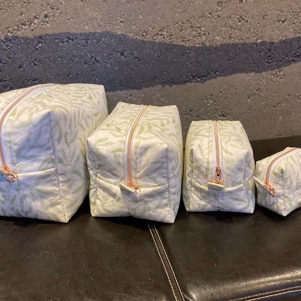 Two-toned Boxy Pouch PDF Sewing Pattern | 4 Sizes | Makeup and Toiletry ...