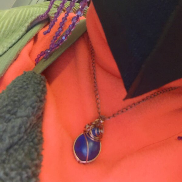 Copper Wire Bat Necklace/100% Copper Wire Wrapped Red Jasper Bat ...