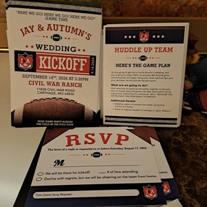 Printable Wedding Invitation Suite / Baseball Wedding Invite Set Invite ...