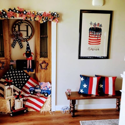 American Flag Printable Art Memorial Day Art Prints Fourth of July ...