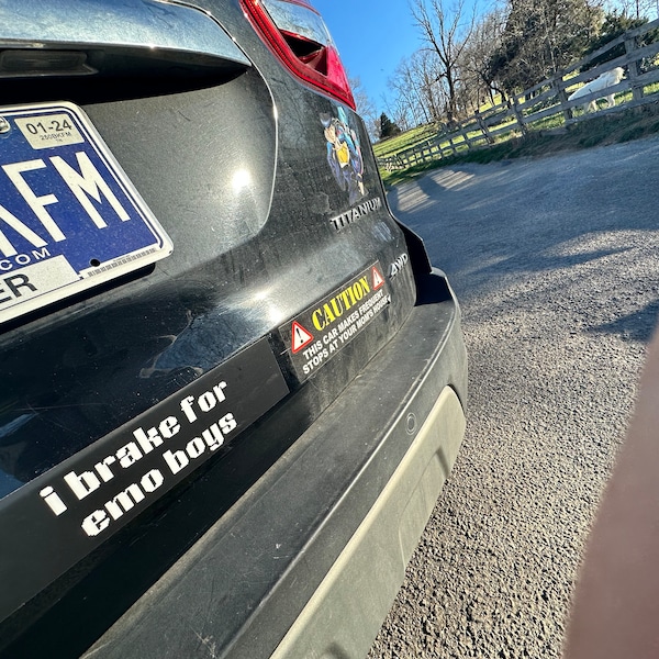Caution: Anxious Driver Funny Car Bumper Sticker, Auto Decal - Etsy