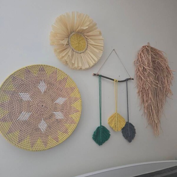 Halloween Bats Wicker Wall Decor Hanging Scary Bats Wicker Wall Art for ...