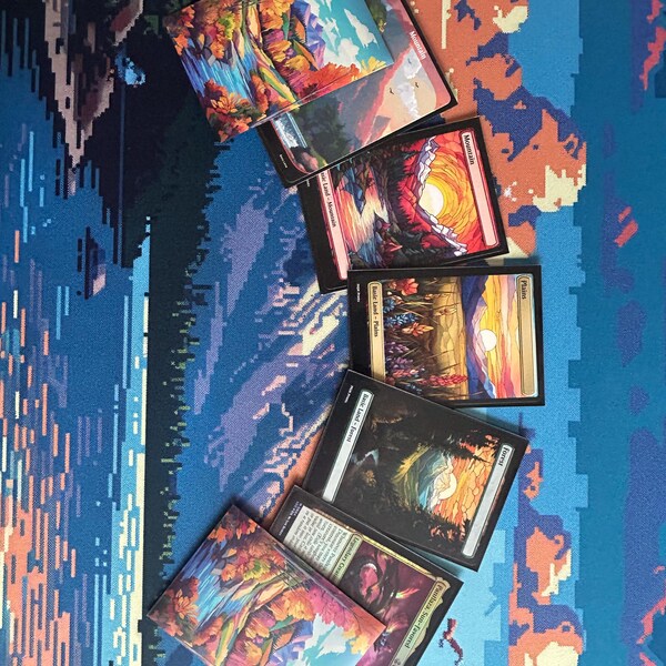 Scenic Art Trees and Sun Playmat High Quality and Detailed Art Playmat ...