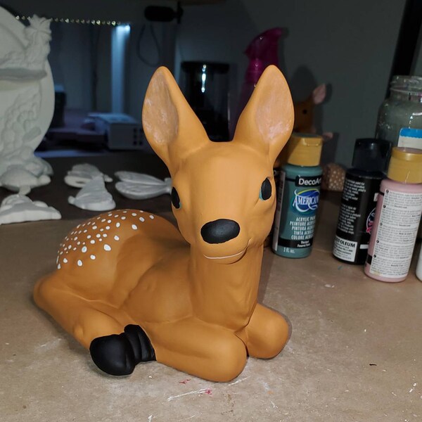 Ceramic Deer Figurine, Ceramic Deer, Ready to Paint, Deer Figurines ...