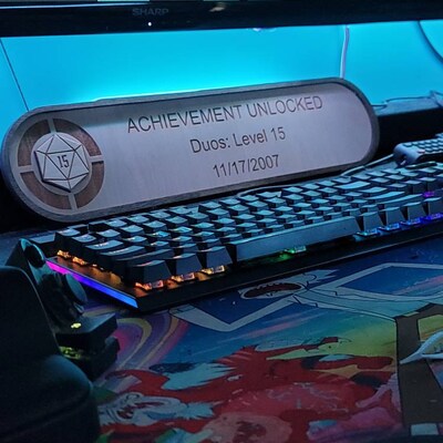 Achievement Unlocked Custom Achievement Sign Nerdy Gift for Him Gamer ...