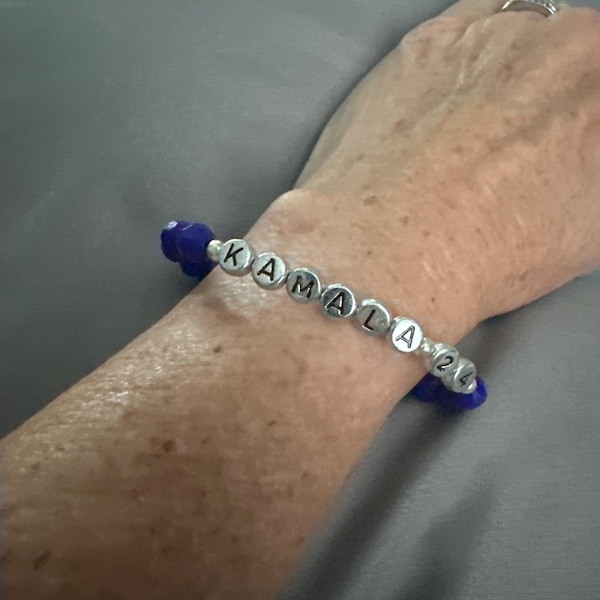 50% Donated to HARRIS 2024, Faux Pearl, Rose Gold Acrylic Letters and ...