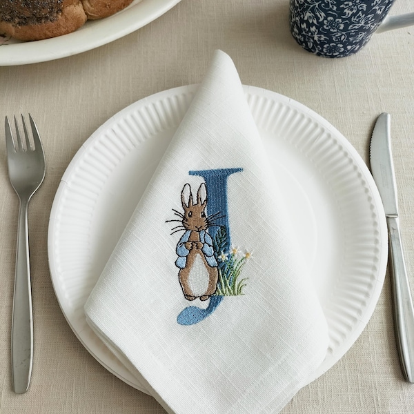 Peter Rabbit 4inch Alphabet A-Z Machine Embroidery Font Digital ...