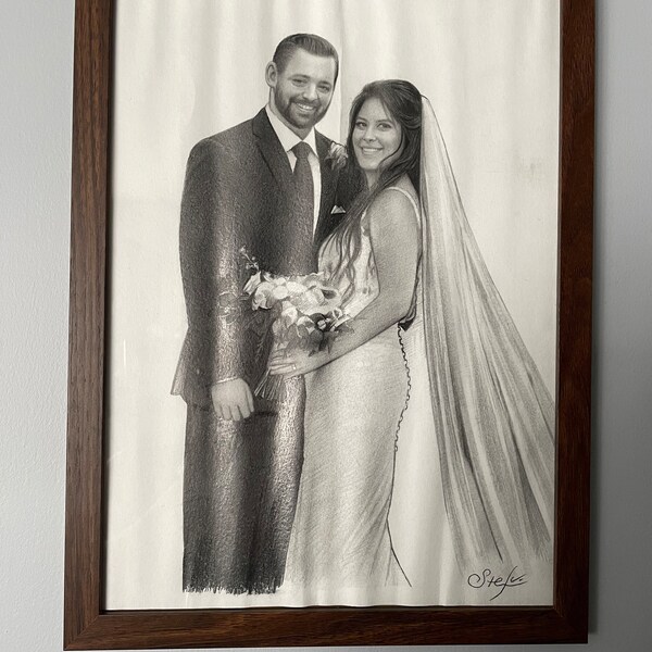 Custom Pencil Drawing From Photo, Personalized Hand-drawn Art, Custom ...
