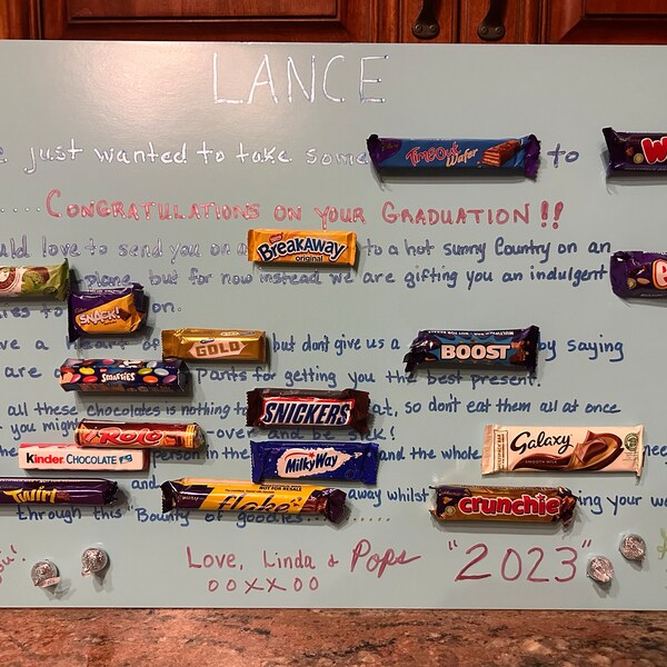 Good Luck Poem, Chocolate Poem Message Hamper Box, Chocolate Hamper Box ...