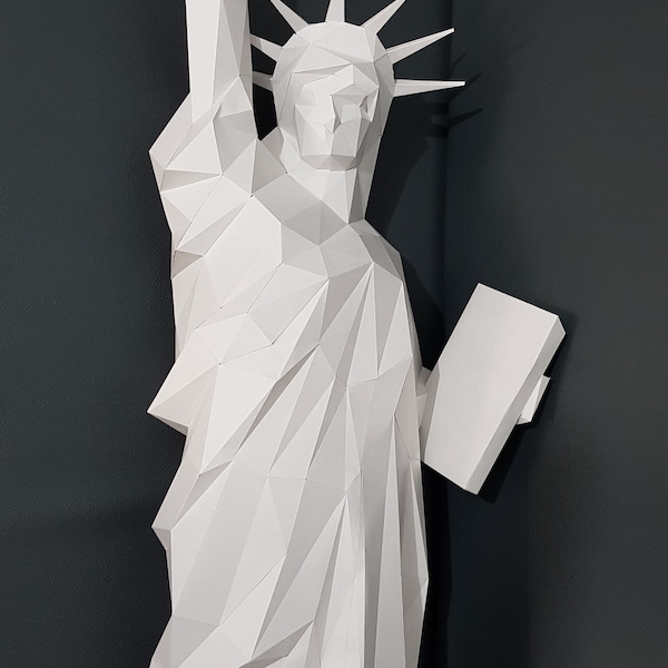 Statue of Liberty Papercraft Sculpture, Printable 3D Puzzle, Papercraft ...