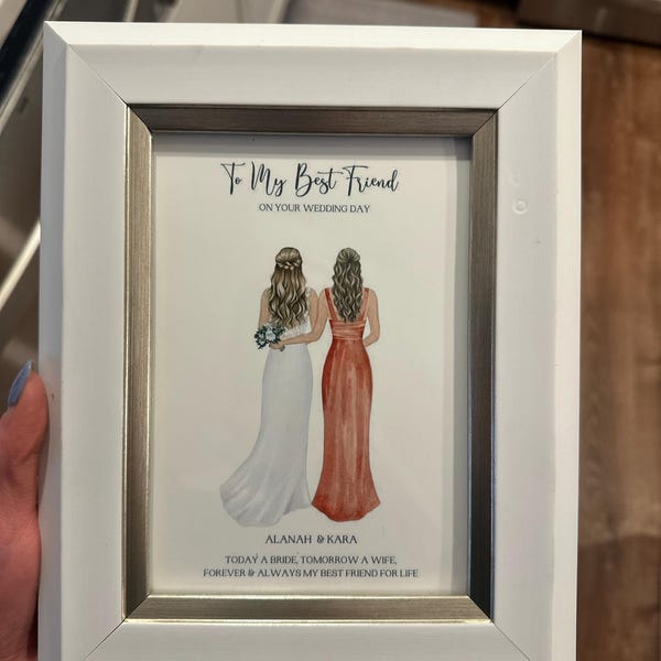 Gift for Best Friend on Her Wedding Day, Best Friend Wedding Gift ...