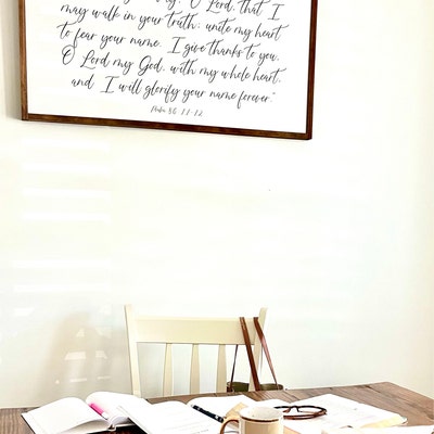 Custom Bible Verse Wall Art-custom Scripture-wood Framed Sign ...