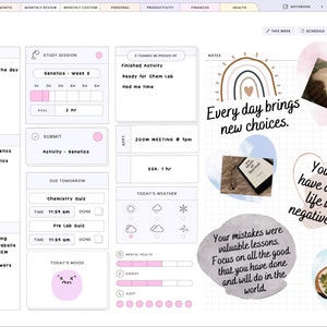 Digital Planner Sticky Notes Pastel Stickers Cute Stickers - Etsy