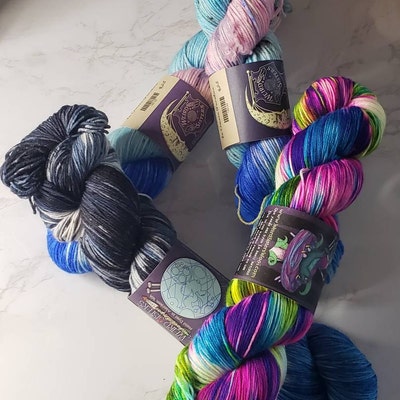 Gothic Lisa Frank Indie Dyed Yarn - Etsy