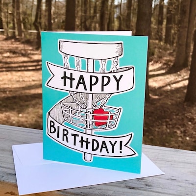 Disc Golf Birthday Card Frisbee Golf Birthday for Her, for Him, for ...