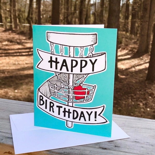 Disc Golf Birthday Card | Frisbee Golf Birthday for Her, for Him, for ...