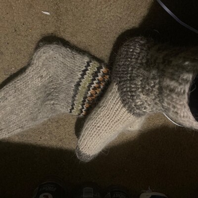 Unique Sheep's Wool Socks 100% Natural Warm Handmade Casual All Sizes ...