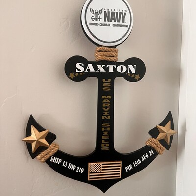 Personalized Veteran 1st Duty Anchor/navy PIR Anchor/navy Gift/navy ...