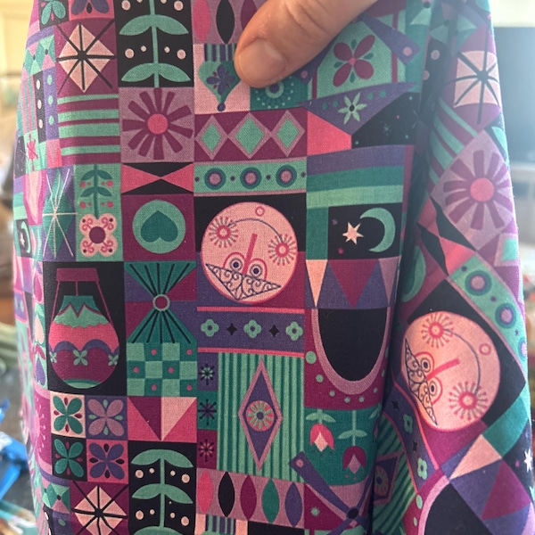 It’s a Small World 100% Cotton Fabric by the Yard Disney World ...
