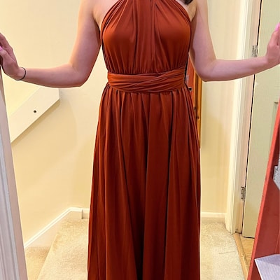 Rust Bridesmaid Dress Infinity Dress Wrap Dress Convertible Dress ...