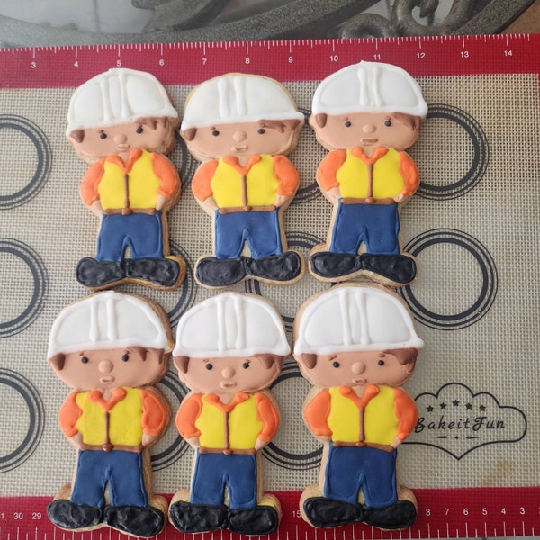 Construction Worker Cookie Cutter: Food Safe PLA Plastic - Etsy