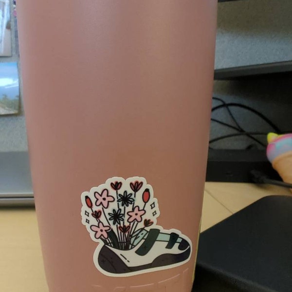 Rock Climbing Flower Shoe Printable Card, Rock Climbing Blank Card ...