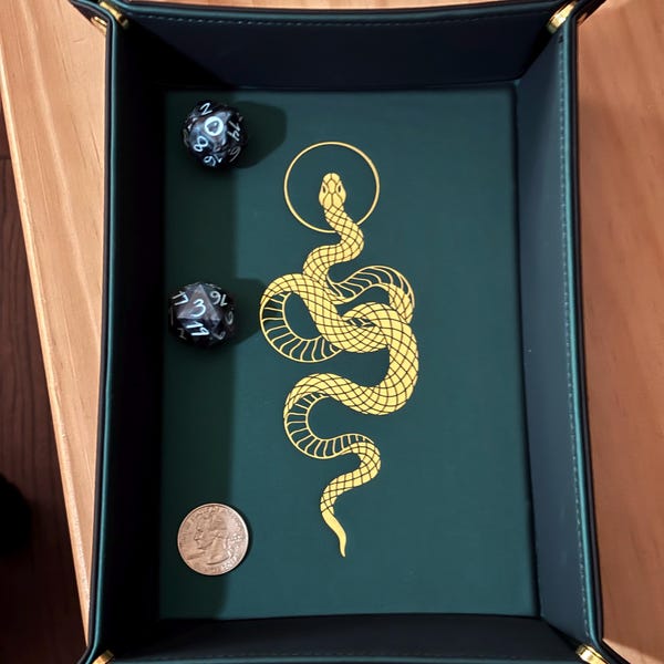 Divine Serpent Dice Tray - Dice Rolling Tray for Dnd, Dungeons and ...