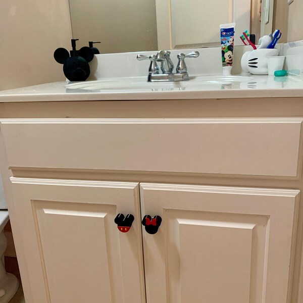 Mickey Mouse and Minnie Mouse Drawer Knobs/handles for Nurseries, Kid's Rooms, Cabinets, and ...