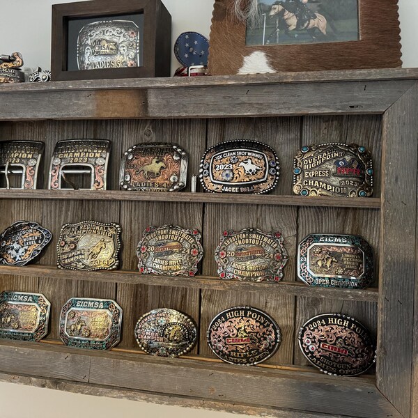 Belt Buckle Display Case - Holds 30-36 Buckles - - Etsy
