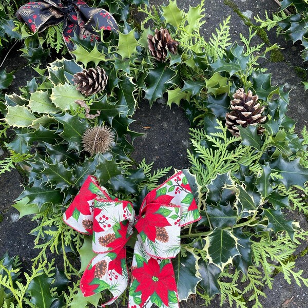 French Damask Wire Edged Wired Edge Ribbon, 1.5" Wide 15 Colours ...