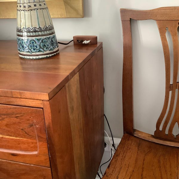 Wooden Cable Holder Mahogany Walnut Cherry | Desk Wire Organizer ...