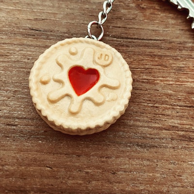 Custard Cream Keyring - Etsy UK