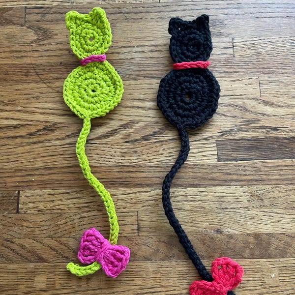 Crochet Cat Bookmark Pattern - Etsy