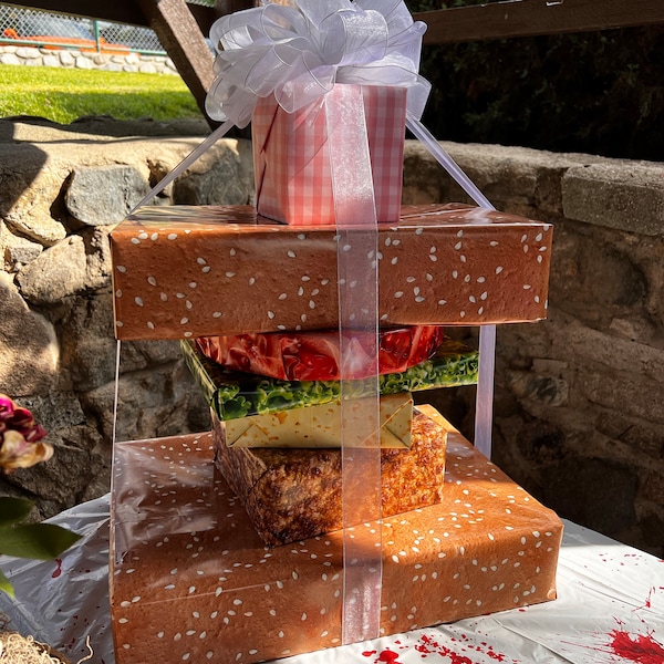 Cheeseburger Wrapping Paper Set | Funny Christmas / Birthday Gift Wrap ...