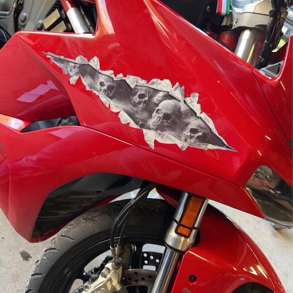 Ripped Torn Metal Graphic Decals 65+ Colors for Car, Boat, Motorcycle ...