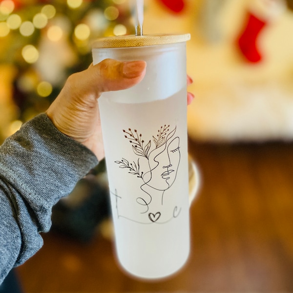 Custom Ice Coffee Cup Custom Logo Glass Coffee Cup Custom Frosted Cups ...