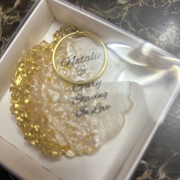 Elegant Gold Wedding Keychain Favors: Bridal Shower Gifts - Etsy