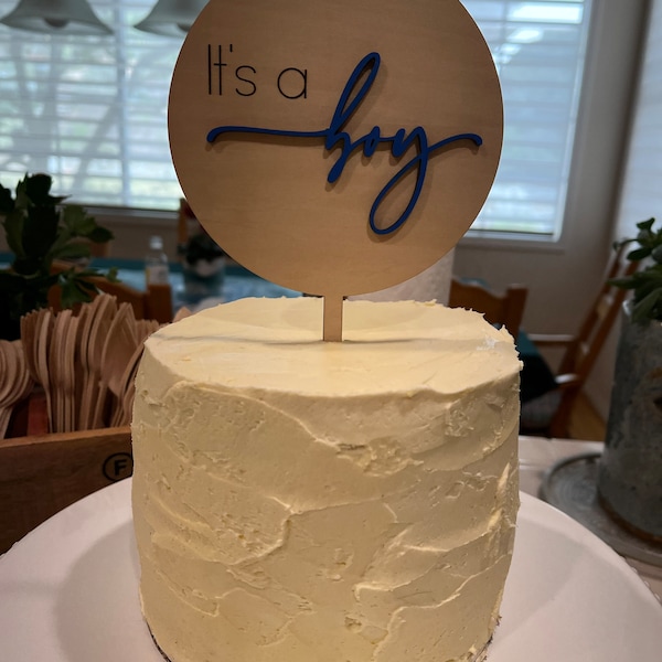 It's a Boy Cake Topper - Gender Reveal Cake Topper, Baby Shower Cake ...