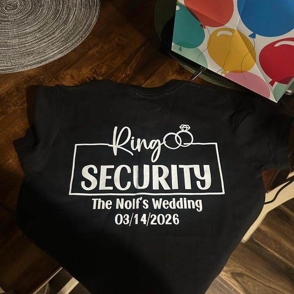 Custom Ring Security Shirt Personalized Ring Bearer Shirt Gift Ring ...