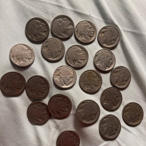 One Dollar Buffalo Nickel Coin Half Roll - Old US Coin Lot ~ ESTATE ...