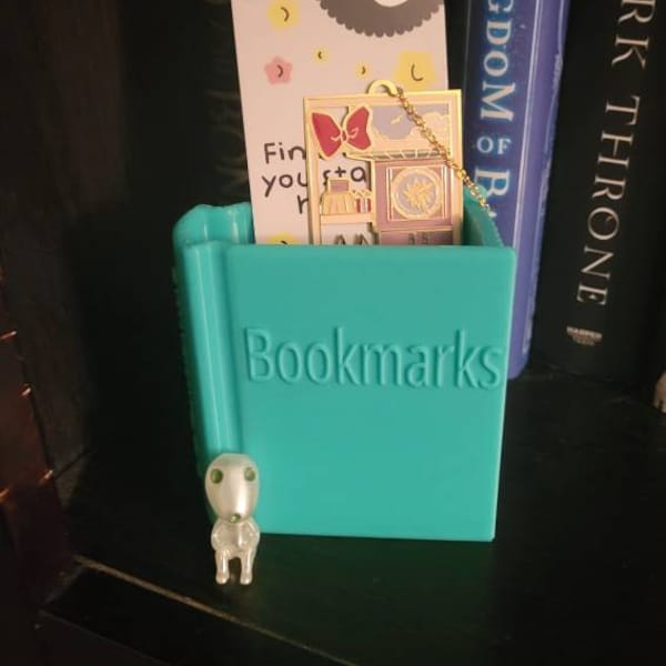 3D Printed Book Shaped Bookmark Holder | Bookmark Display | Book-style ...
