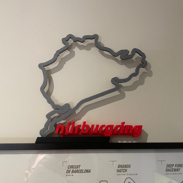 Nurburgring Desk Art Sculpture | Free Standing Nürburgring Nordschleife ...