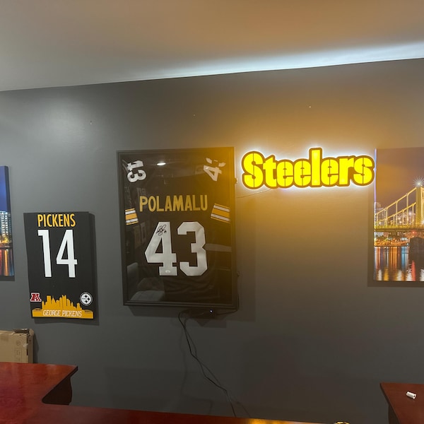 Custom Steelers LED Lighted Wall Sign, Neon, Night Light,football - Etsy