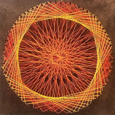 String Art Template With Instructions Traditional Sun Mandala - Etsy