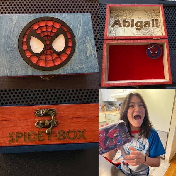 Spidey Box Personalization Available Spiderman Inspired - Etsy
