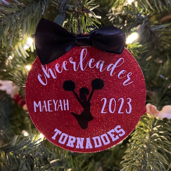 Cheerleading Ornament, Competition Cheer Gift, Holiday Gift ...